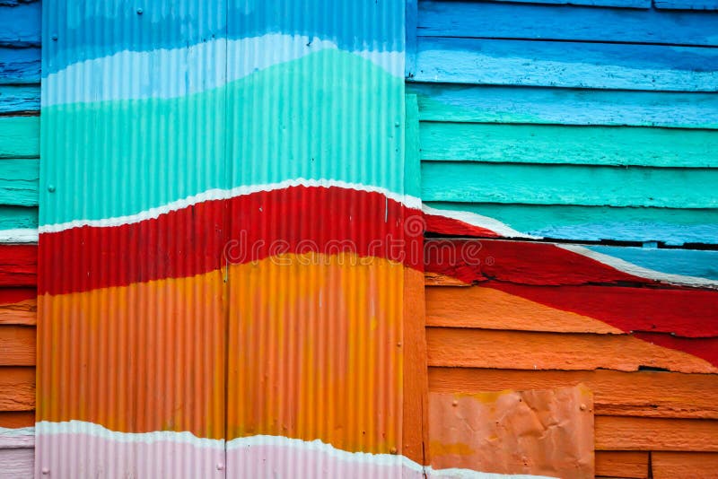 Wood Wall Colorful for Background Stock Photo - Image of orange, colour ...