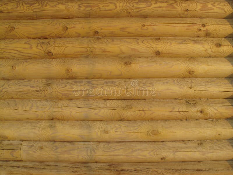 Wood Wall Made of Logs Texture Stock Image - Image of dark, border ...