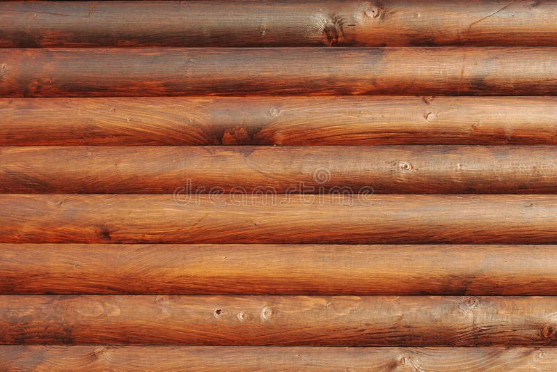 Wood Wall Texture from Round Shape Logs Stock Image - Image of rotund ...