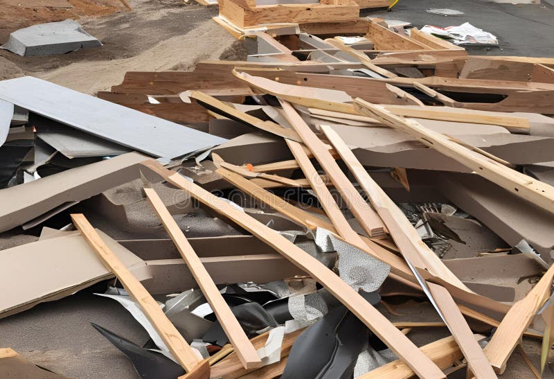 Wood Waste Pile Can Be Repurposed for Useful Applications.AI Generated ...