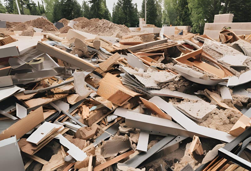 Wood Waste Pile Can Be Repurposed for Useful Applications.AI Generated ...