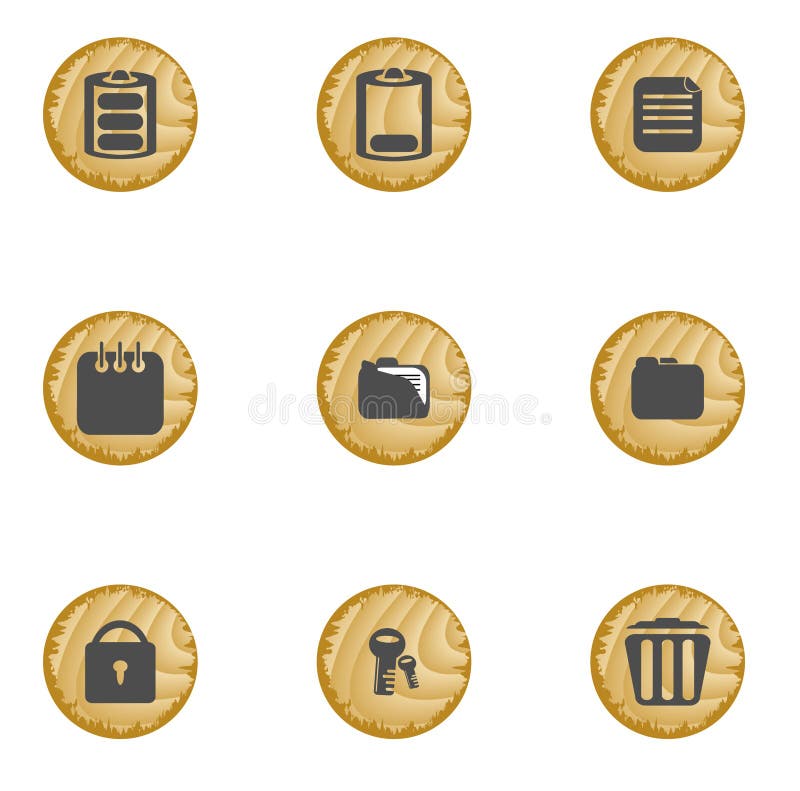 Wood web buttons stock illustration. Illustration of button - 10260376