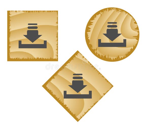 Wood web buttons. stock vector. Illustration of data, texture - 9808972