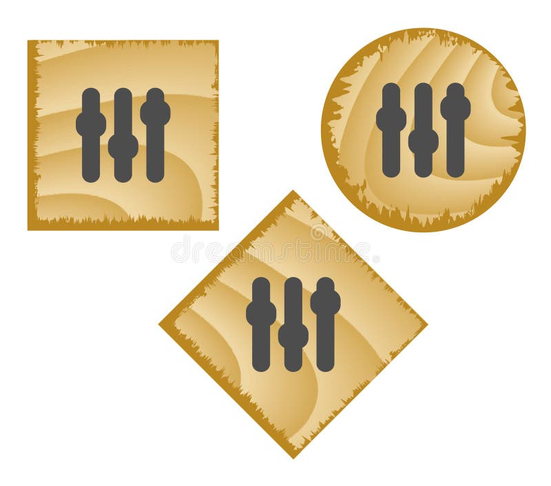 Wood web buttons. stock vector. Illustration of painting - 9808712