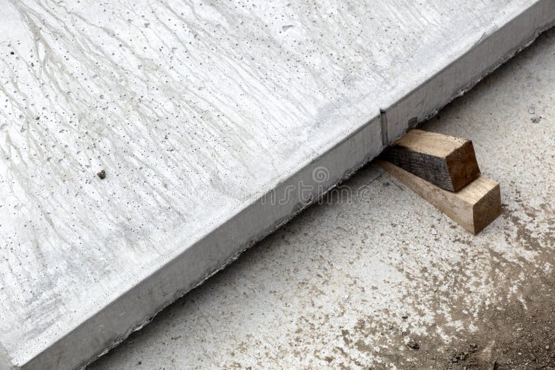 Wood wedges concrete slab stock image. Image of slab - 15704769