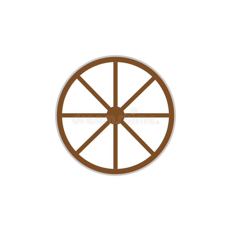 Wood Wheel Vector. Wood Wheel on White Background Stock Illustration ...