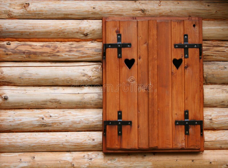 Wood window on wood house stock photo. Image of palnt - 35642140