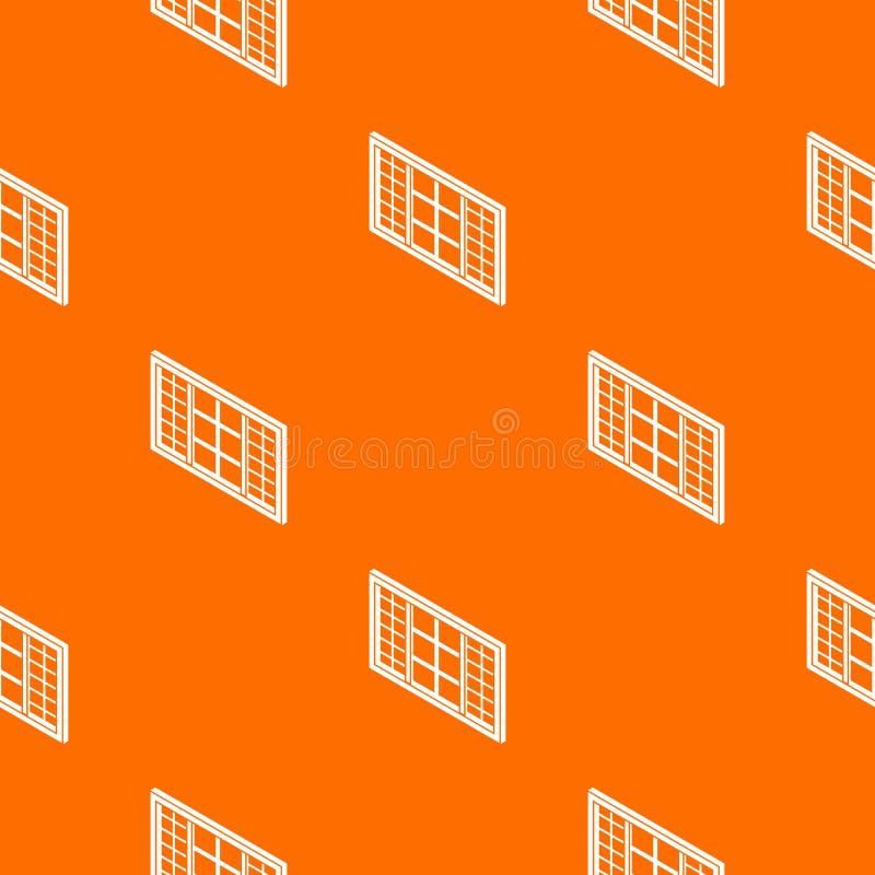 Wood Window Frame Pattern Vector Orange Stock Vector - Illustration of ...