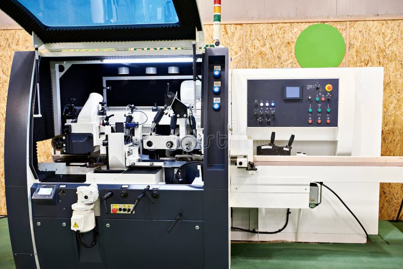 Wood Work Machine Moulder Industrial Stock Image - Image of sharp ...