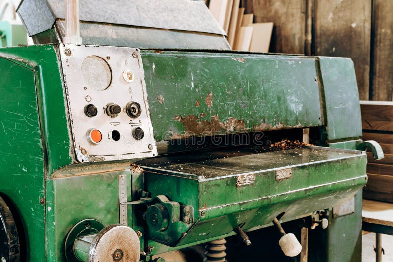 Wood Working CNC Machine at Carpentry Workshop Close Up Stock Image ...