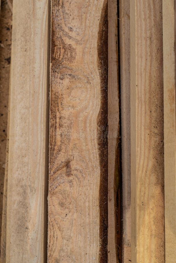 Wood Working Industry Stack of Wooden Planking Lath Board Joist Table ...