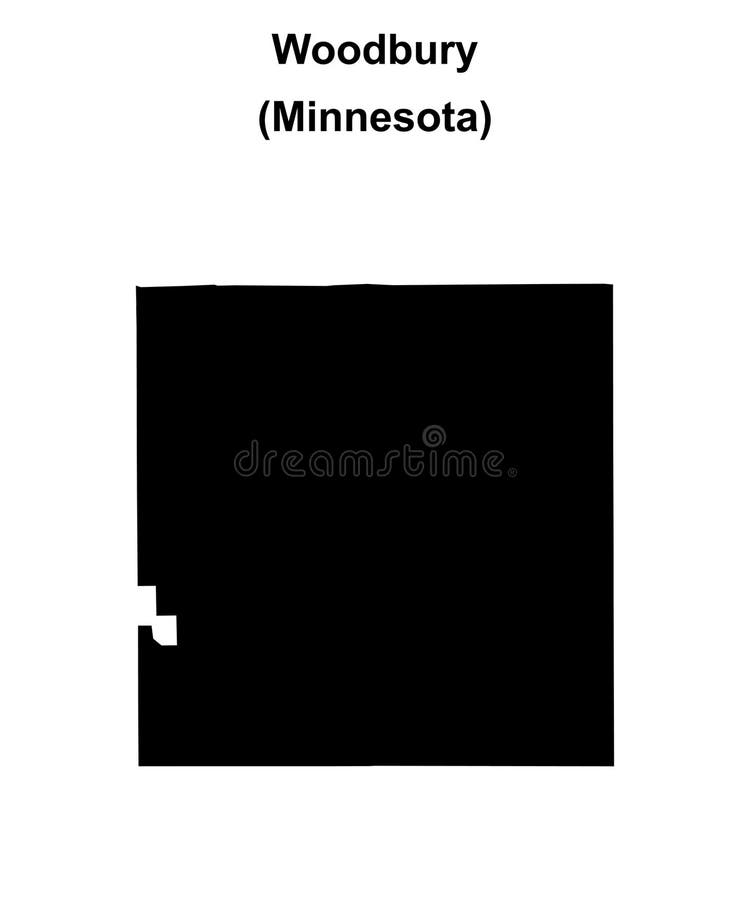 Woodbury outline map stock vector. Illustration of vector - 357451610