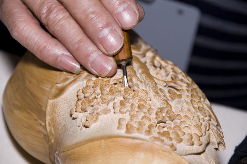 Woodcarver at work stock image. Image of tools, wood, carver - 8161545