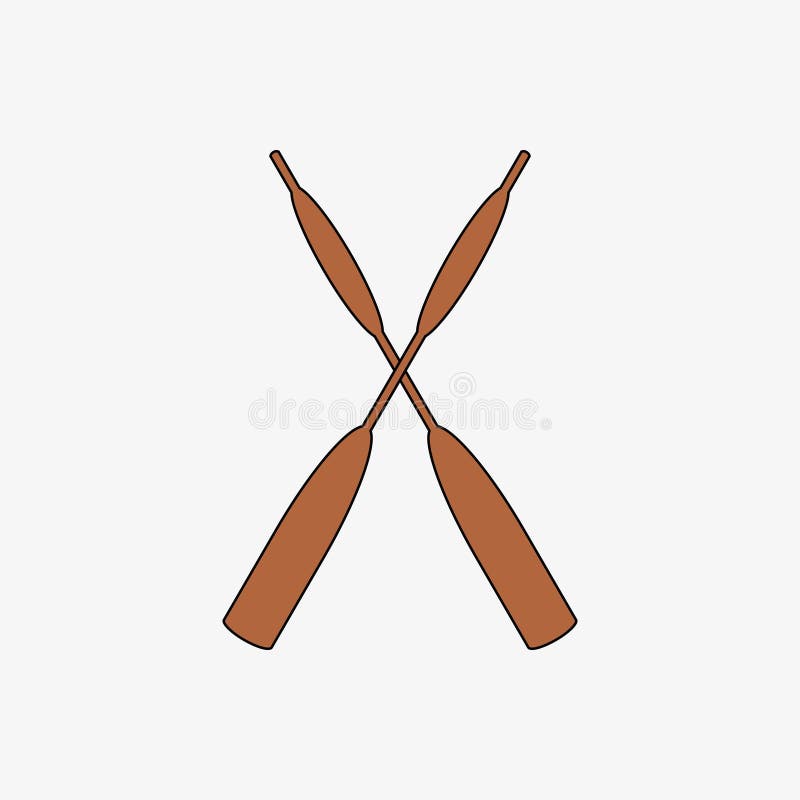 Woodcut Illustration of an Oar Drawing. - Vector Stock Vector ...