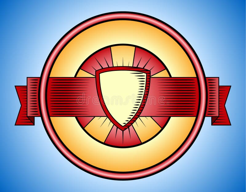 Woodcut shield label stock vector. Illustration of advertising - 29272408