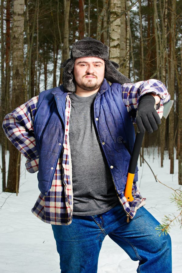 Woodcutter stock photo. Image of adult, jeans, nature - 13229396