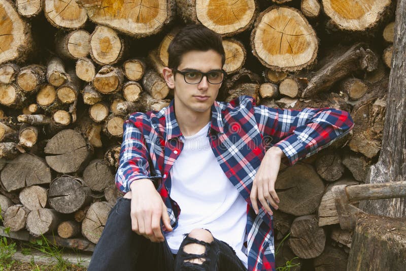 Woodcutter stock photo. Image of cutter, caucasian, hipster - 71475248