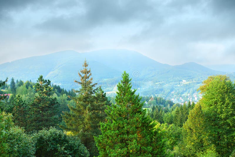 Wooded mountains stock image. Image of green, prospect - 16103951