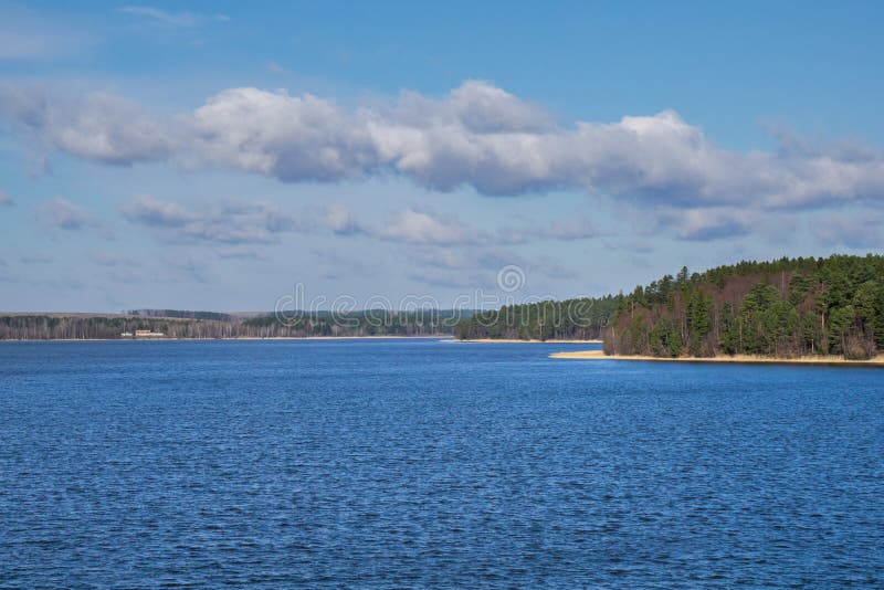Wooded Shore of Jezioro Gwiazdy Lake in Bukowo Borowy Mlyn Village Near ...