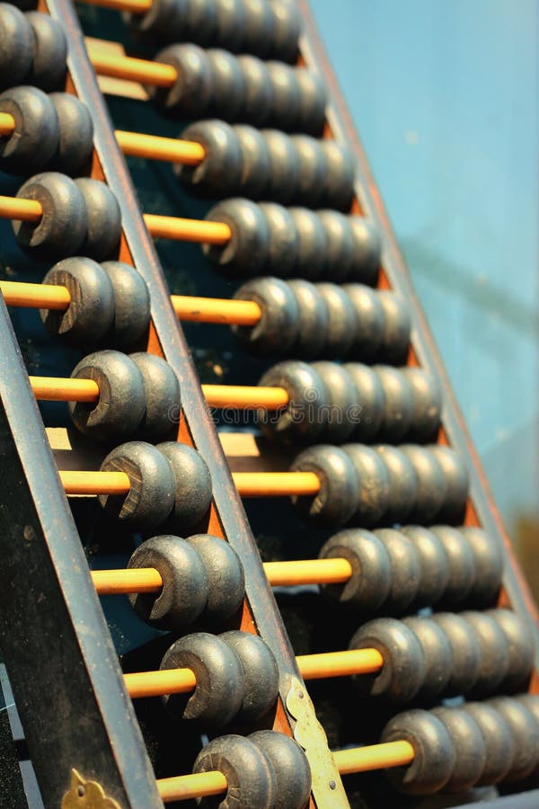 Wooden abacus beads. stock photo. Image of abacus, finance - 55859262