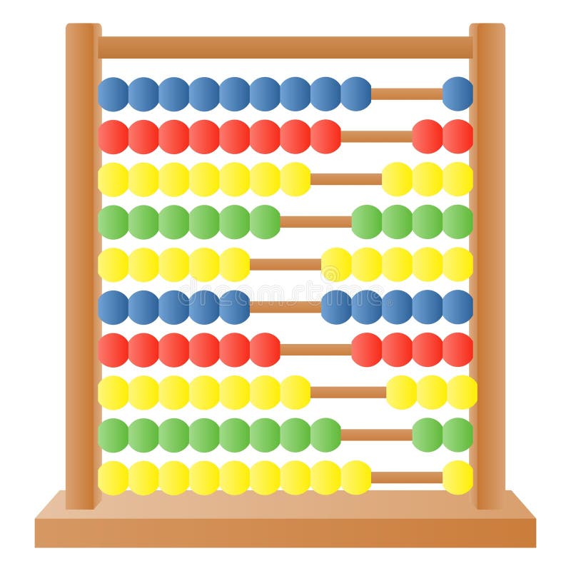 Wooden Abacus Mathematical Tools Vector Stock Vector - Illustration of ...