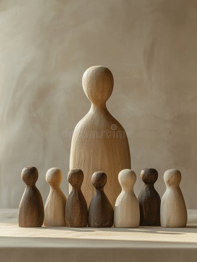 Wooden Abstract Figures in Varied Sizes and Colors. Stock Photo - Image ...