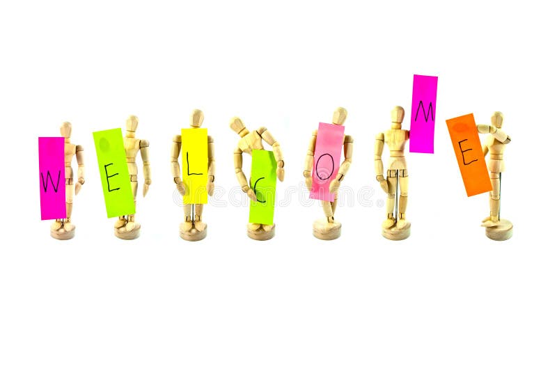 Wooden Action Figure with Words Series Stock Image - Image of design ...