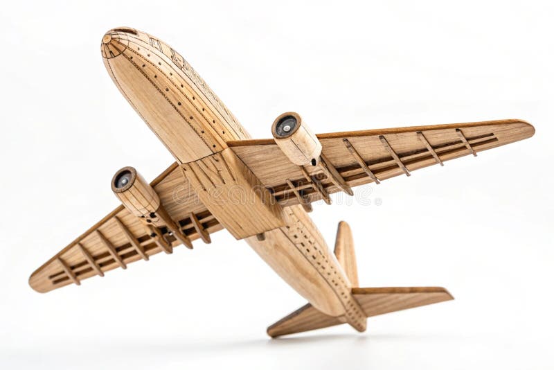 Wooden Airplane Model â€ Bottom View Isolated Stock Illustration ...