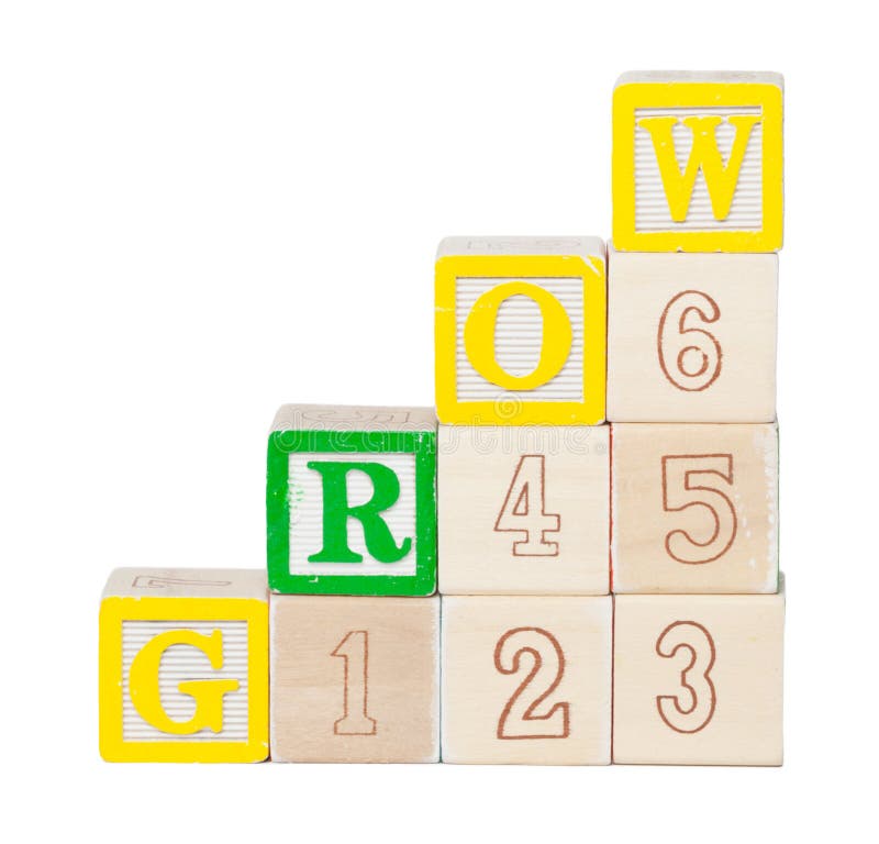 Wooden Alphabet Blocks Isolated on White Background Stock Photo - Image ...