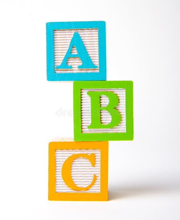 Wooden Alphabet Blocks Stacked Stock Photo - Image of kindergarten ...