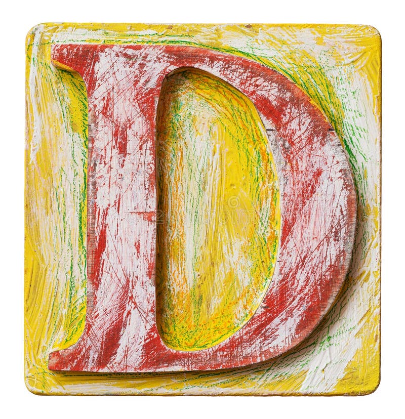 Wooden alphabet letter D stock image. Image of letterpress - 87989361