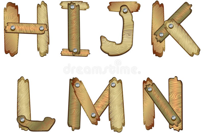Wooden alphabet letters stock vector. Illustration of plant - 11383617