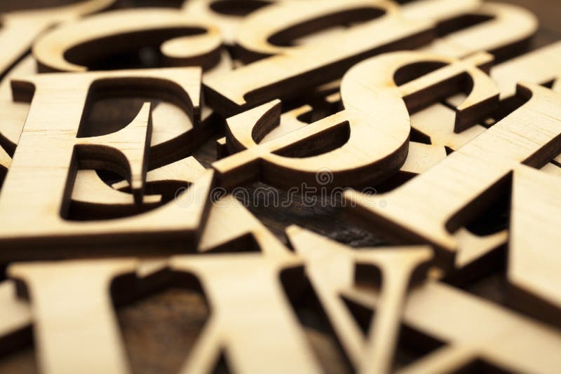 Wooden alphabet letters stock image. Image of lumber - 27356857