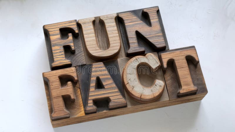 Wooden Alphabet Spelling Fun Fact, Set on a Clean White Background ...
