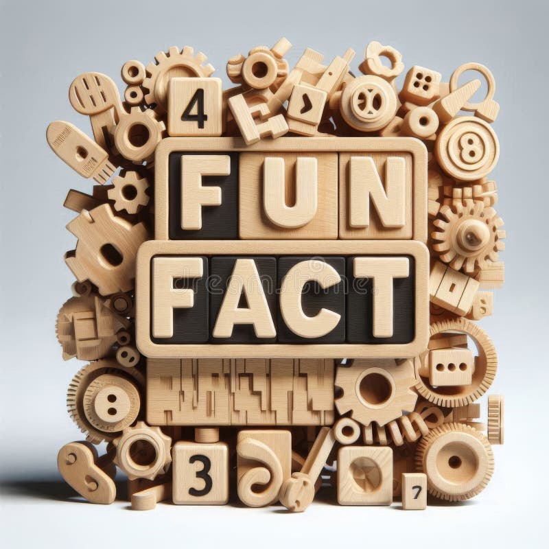 Wooden Alphabet Spelling Fun Fact, Set on a Clean White Background ...