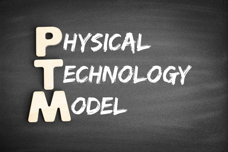 PTM - Physical Technology Model, Acronym Concept on Blackboard Stock ...