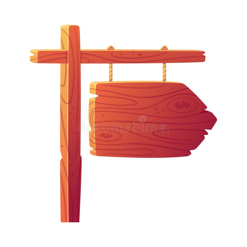 Wooden Arrow Pointer and Board on Pole for Direction or Information ...