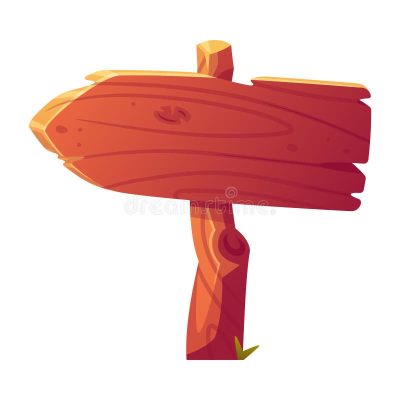 Wooden Arrow Pointer and Board on Pole for Direction or Information ...