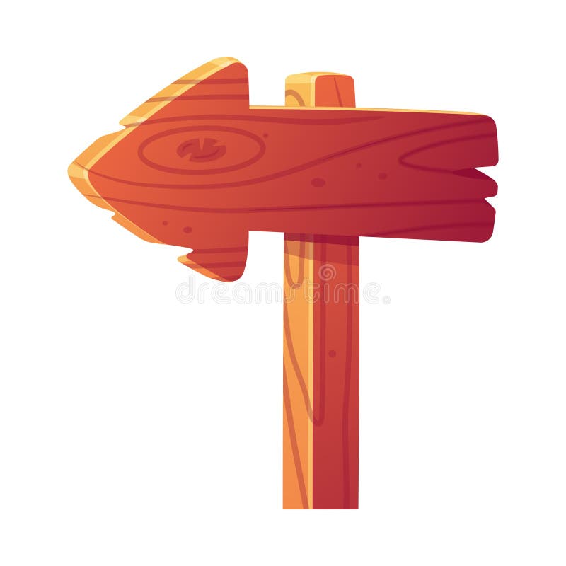Wooden Arrow Pointer and Board on Pole for Direction or Information ...