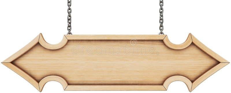 Wooden arrow stock illustration. Illustration of panel - 93800652