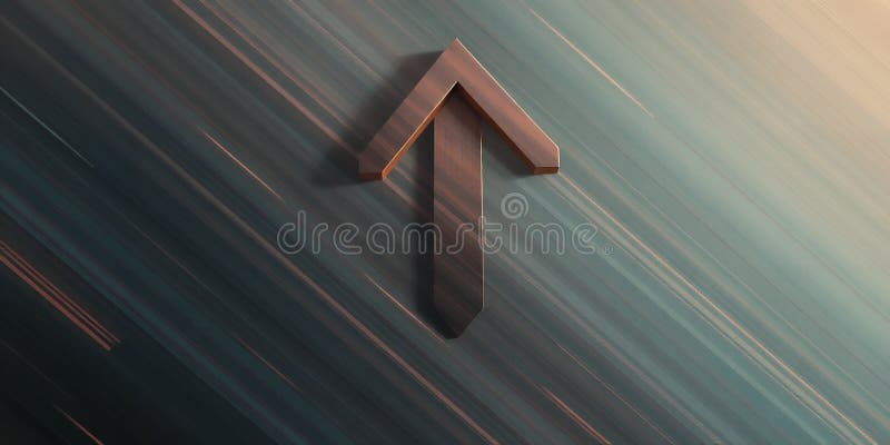 Wooden Arrow Upward stock illustration. Illustration of material ...