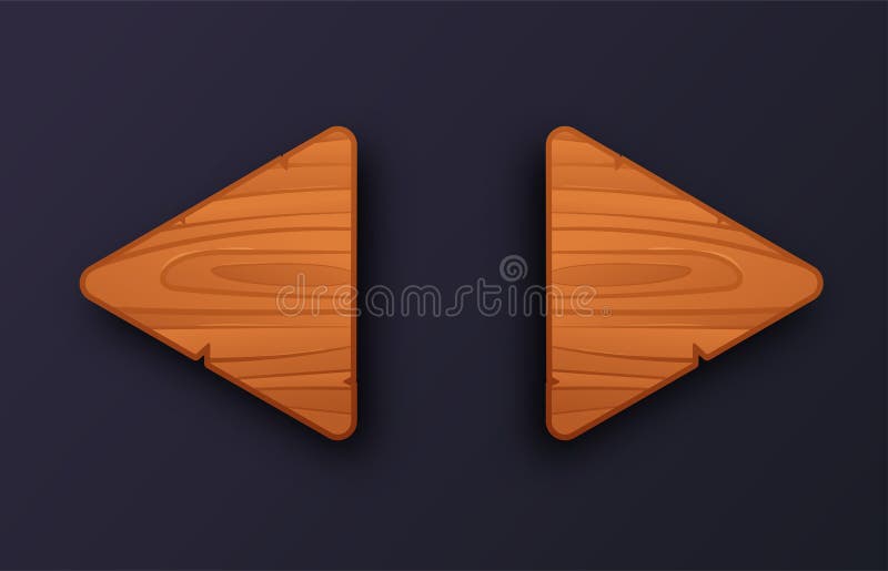 Wooden arrows button stock illustration. Illustration of level - 276463405