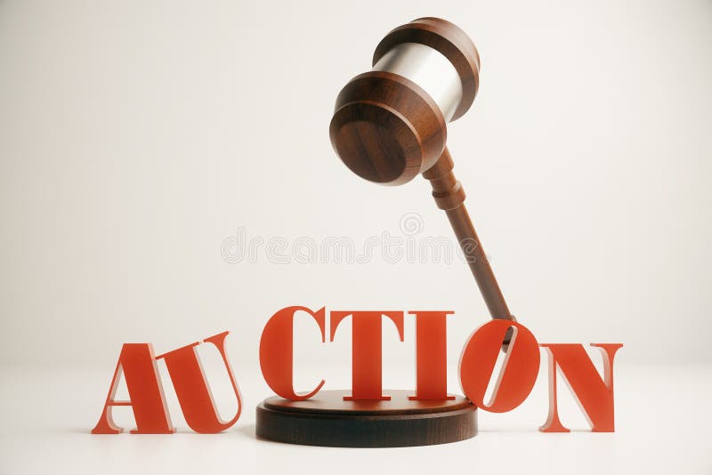 Wooden auction gavel stock illustration. Illustration of background ...