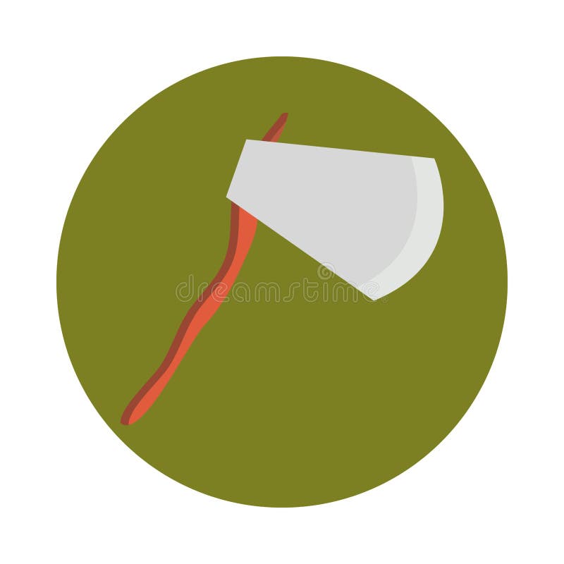 Wooden Axe Tool Retro Flat and Block Icon Stock Vector - Illustration ...