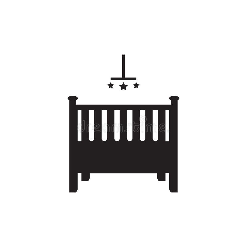 Wooden Baby Cradle Icon Logo Design Stock Vector - Illustration of ...