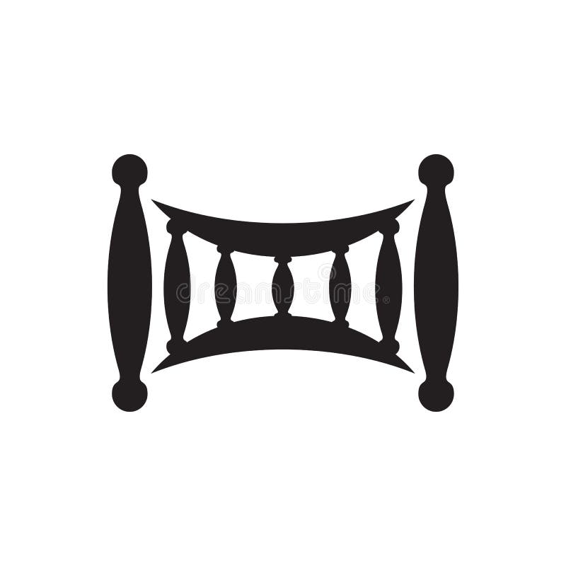 Wooden Baby Cradle Icon Logo Design Stock Vector - Illustration of home ...