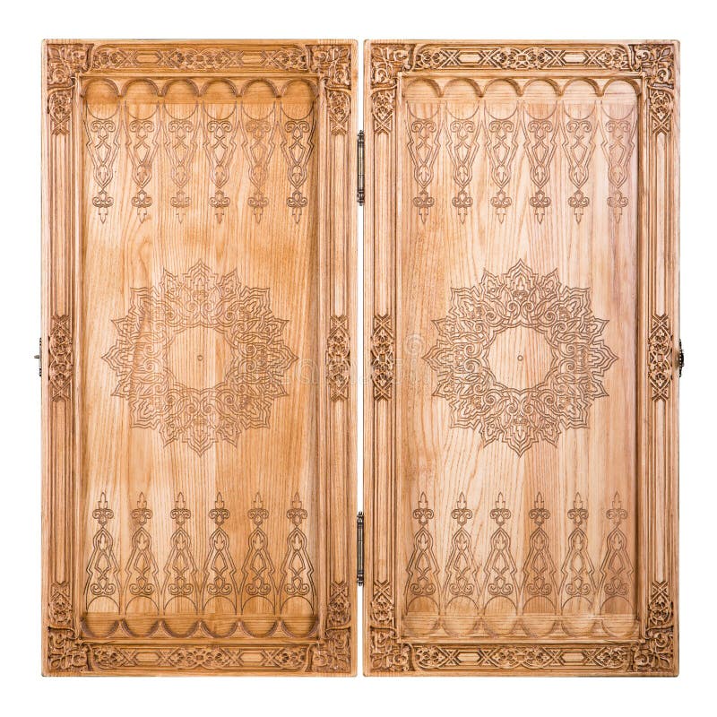 Wooden Backgammon Board, Front View Stock Photo - Image of table ...