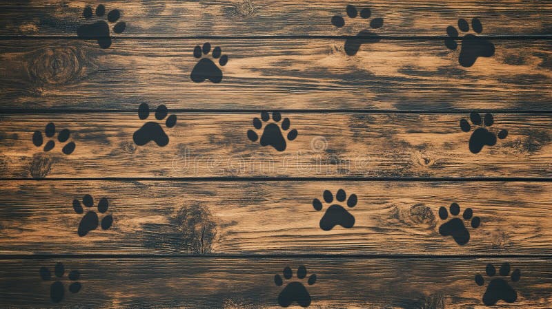 Wooden Background Paw Prints Rustic Texture Design Stock Photos - Free ...