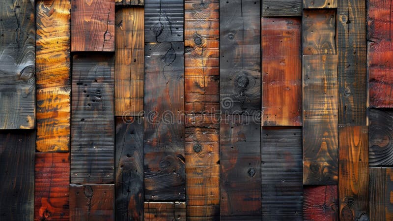 Wooden Background with Rustic Reclaimed Wood Texture Stock Illustration ...