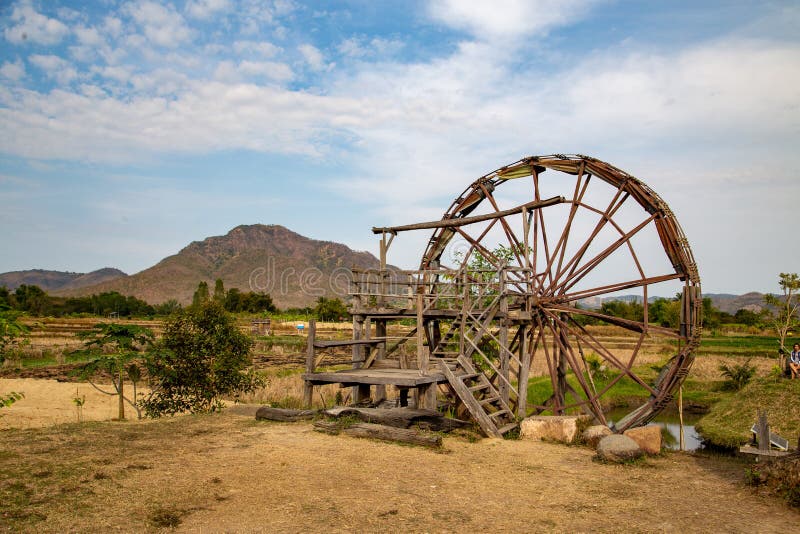 Wooden Baler in the Countryside Stock Image - Image of wood, baler ...